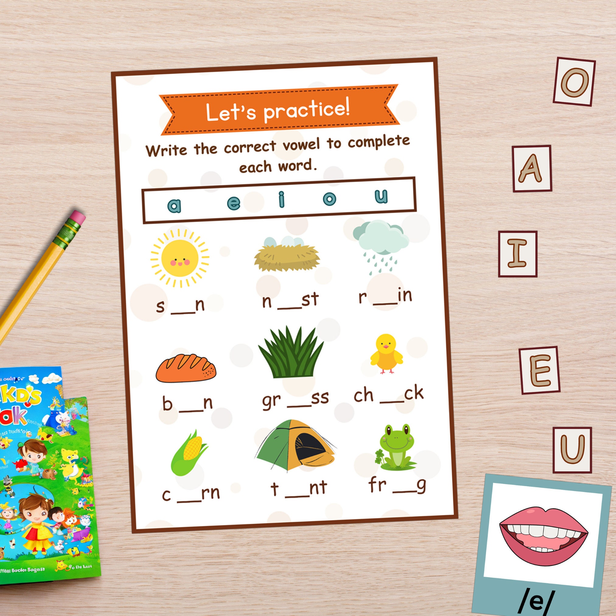 Vowels and Consonants Learning Kit Kids, Phonics Activity, Sound Walls ...