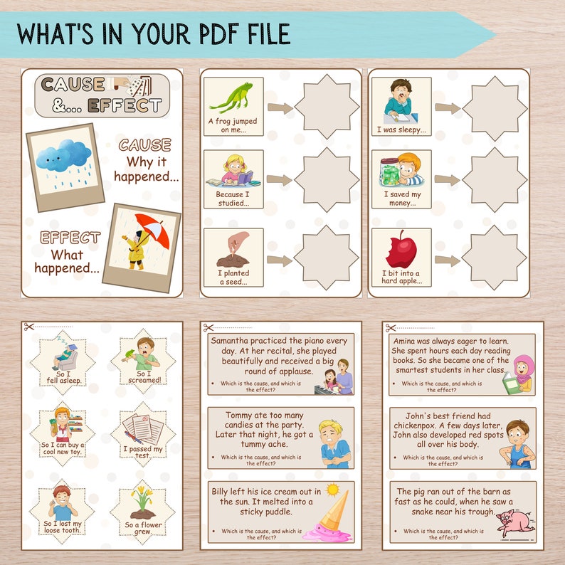 Cause and Effect Kids Learning Activity, Toddler Interactive ...