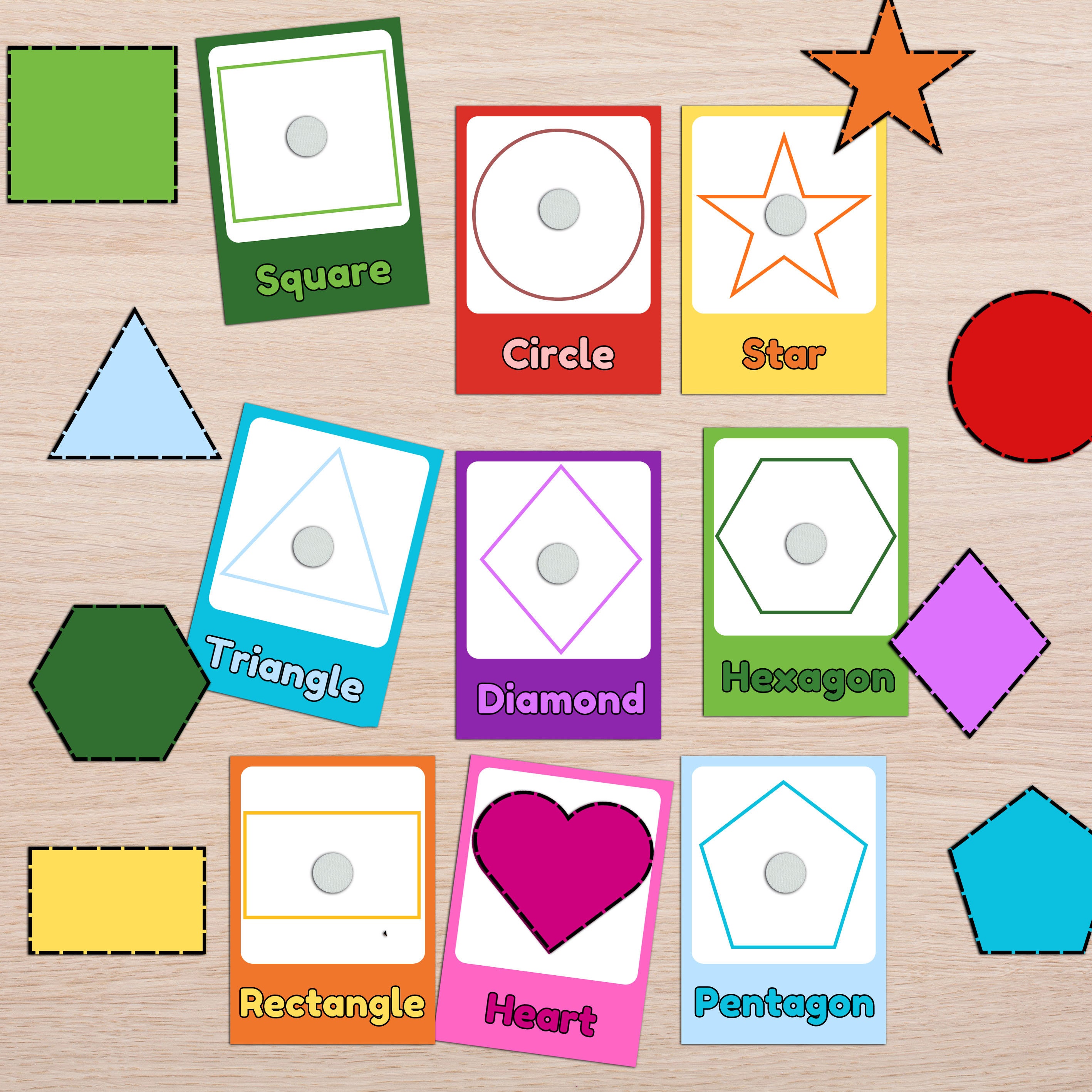 Shape Matching Activity & Flashcards for Kids/ Toddlers - Etsy