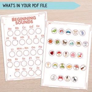 Beginning Sounds, Printable Alphabet Game, Printable Preschool ...