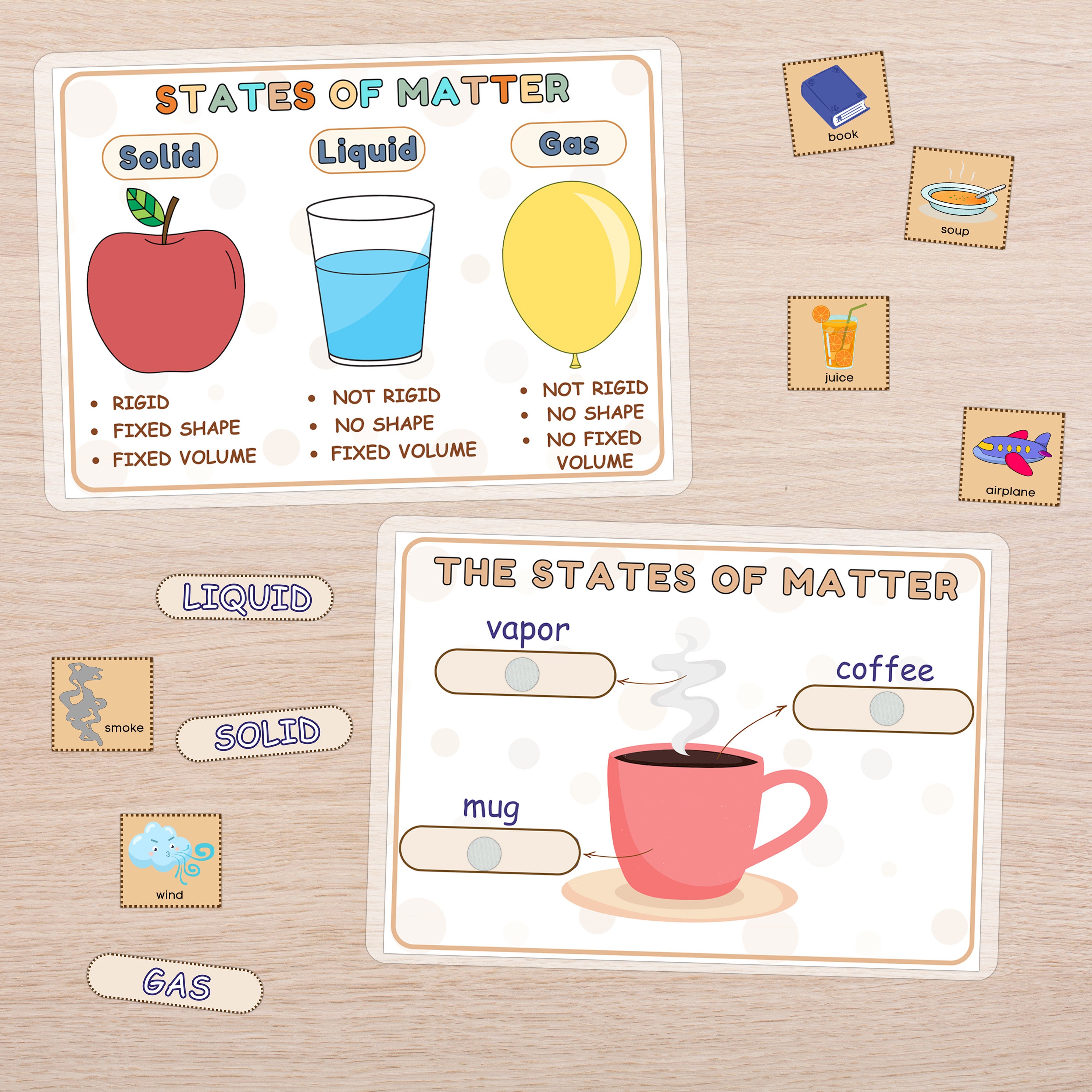 States of Matter Kids Activity: Solid, Liquid, Gas - Early Science (PDF ...