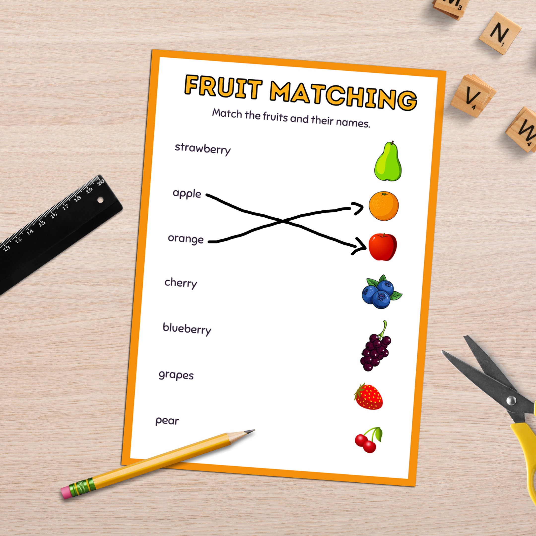 Fruits Printable Busy Book, Coloring Pages & Learning Binder for Kids ...