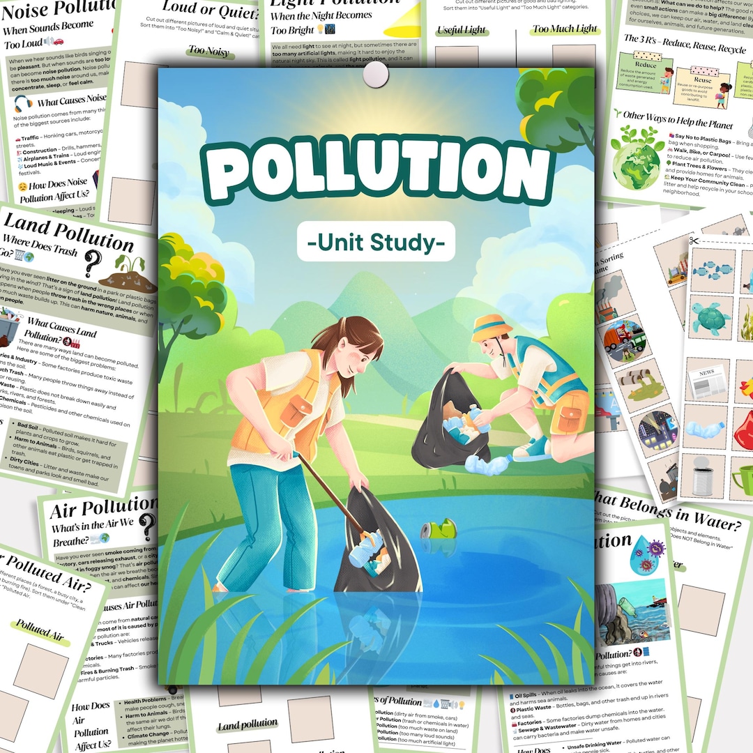 Pollution Unit Study, Save Planet, Types of Pollution, Fun ...