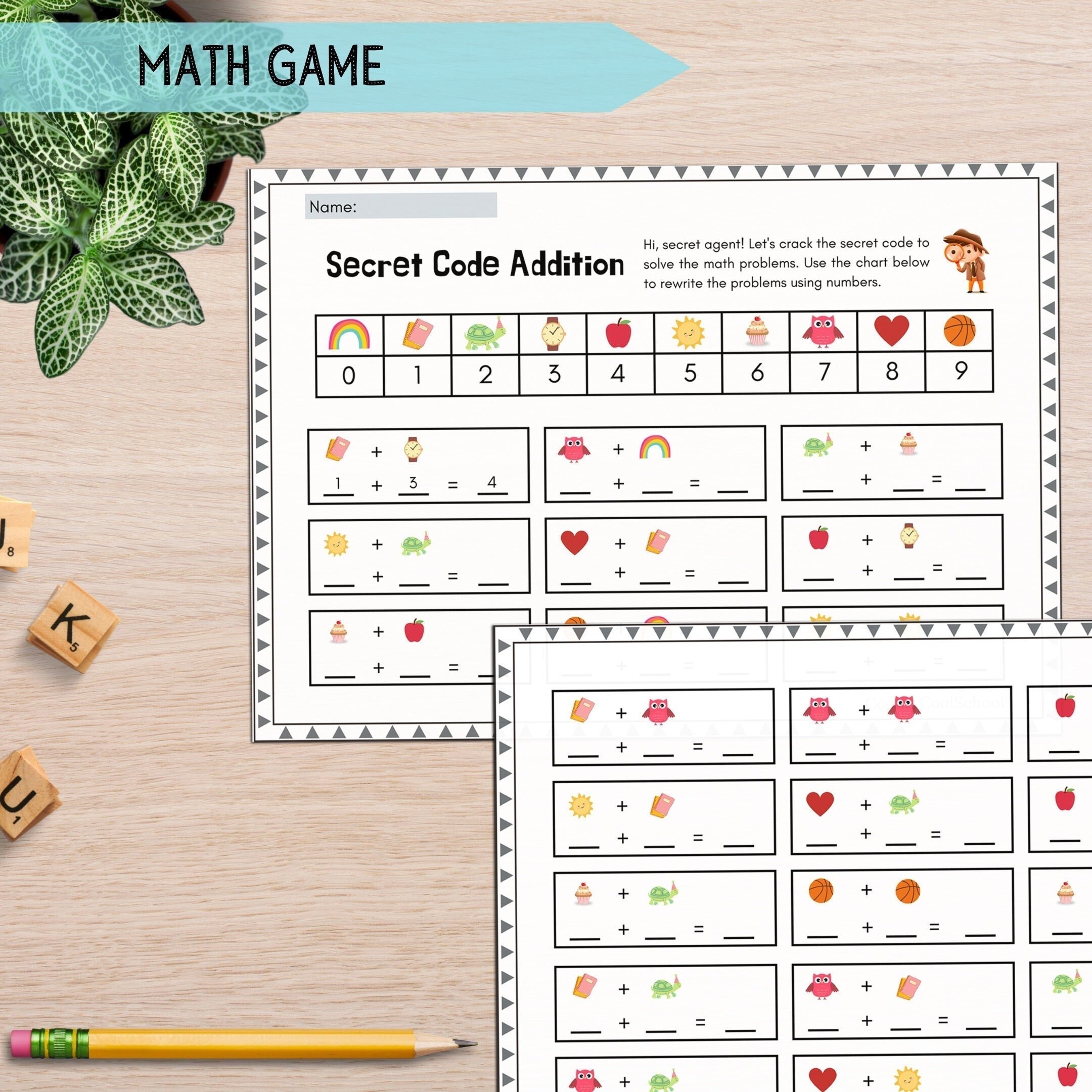 Counting Game, Math Worksheets, Printable Math Problems for Kids, Fun ...