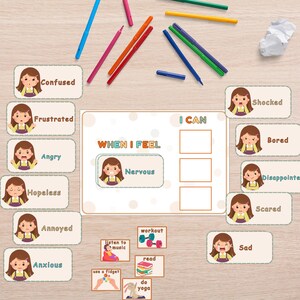 Emotion Management Activity Busy Page for Kids | Mental Health for Kids ...