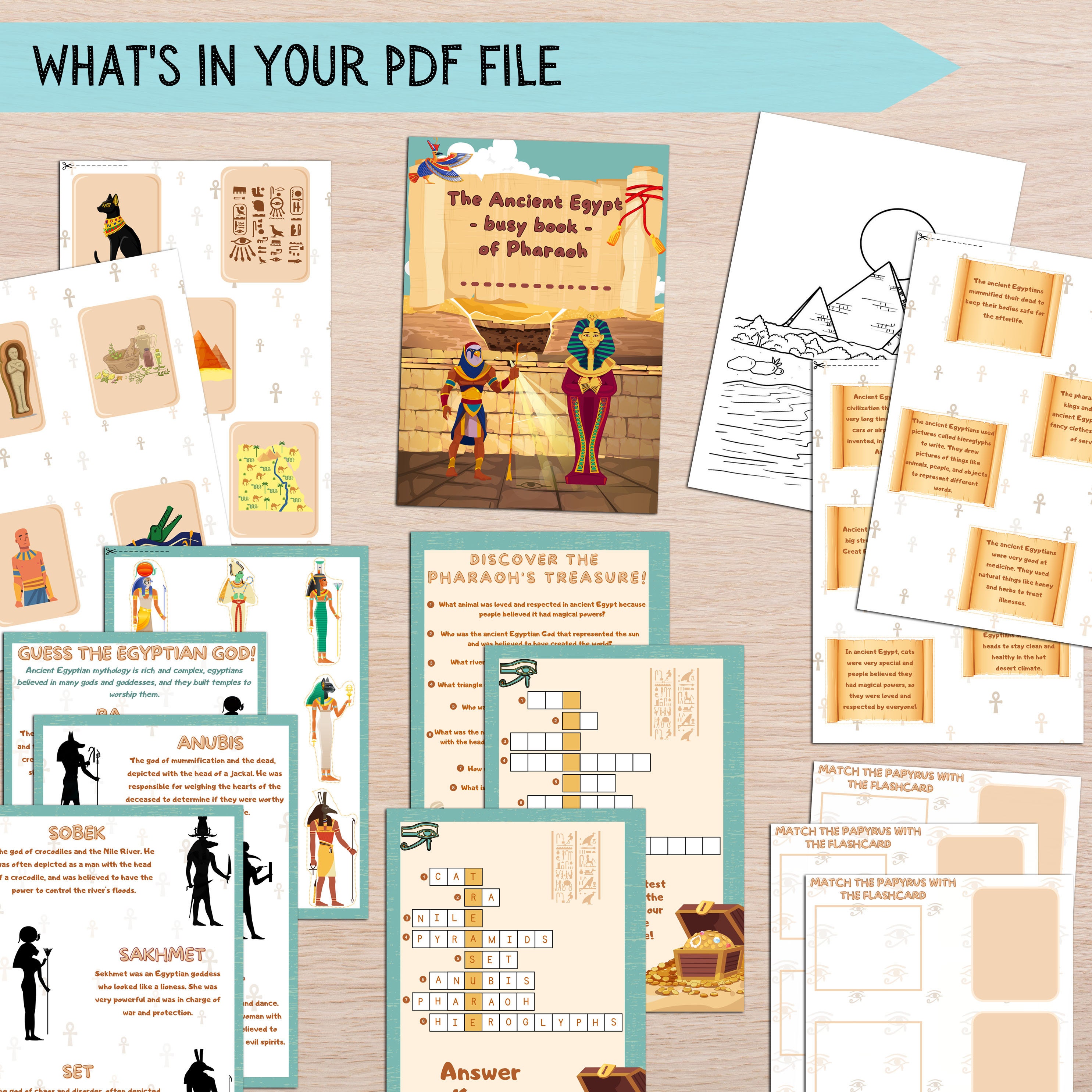 Ancient Egypt Busy Book for Kids, Egyptian Mythology Activity ...