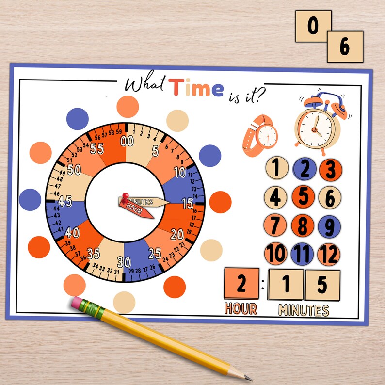 Learn to Tell Time Activity, Flashcards and Worksheets for Kids, Life ...
