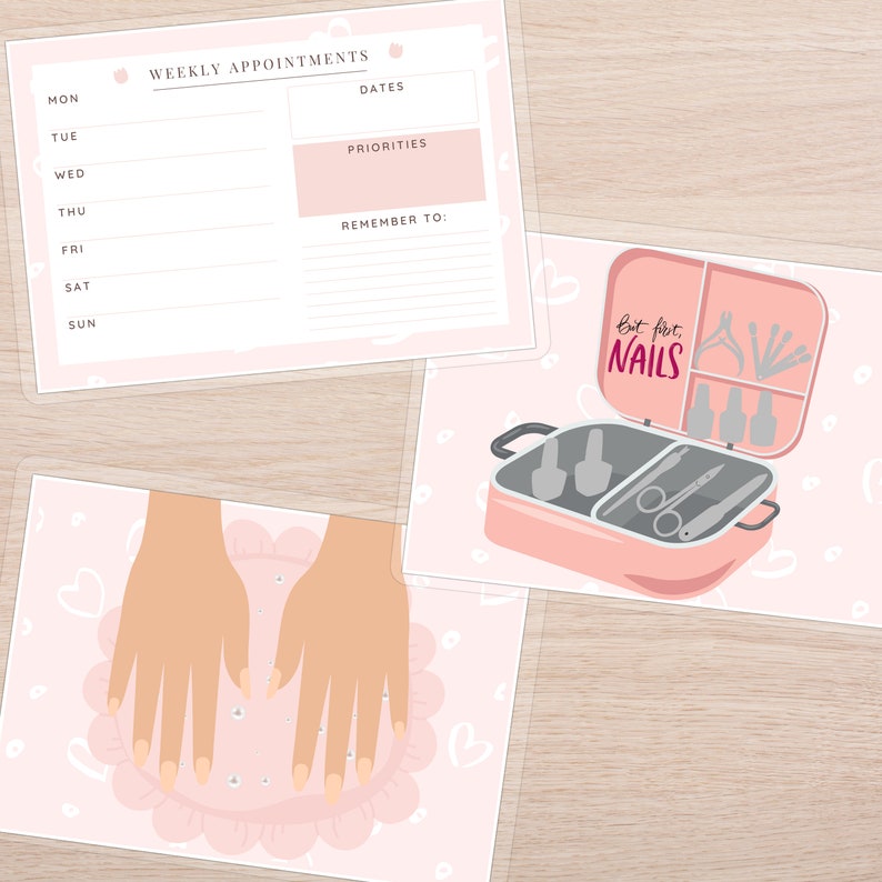 Girl Nail Salon Dramatic Play, Manicure Kids Printable Activity, Girls ...