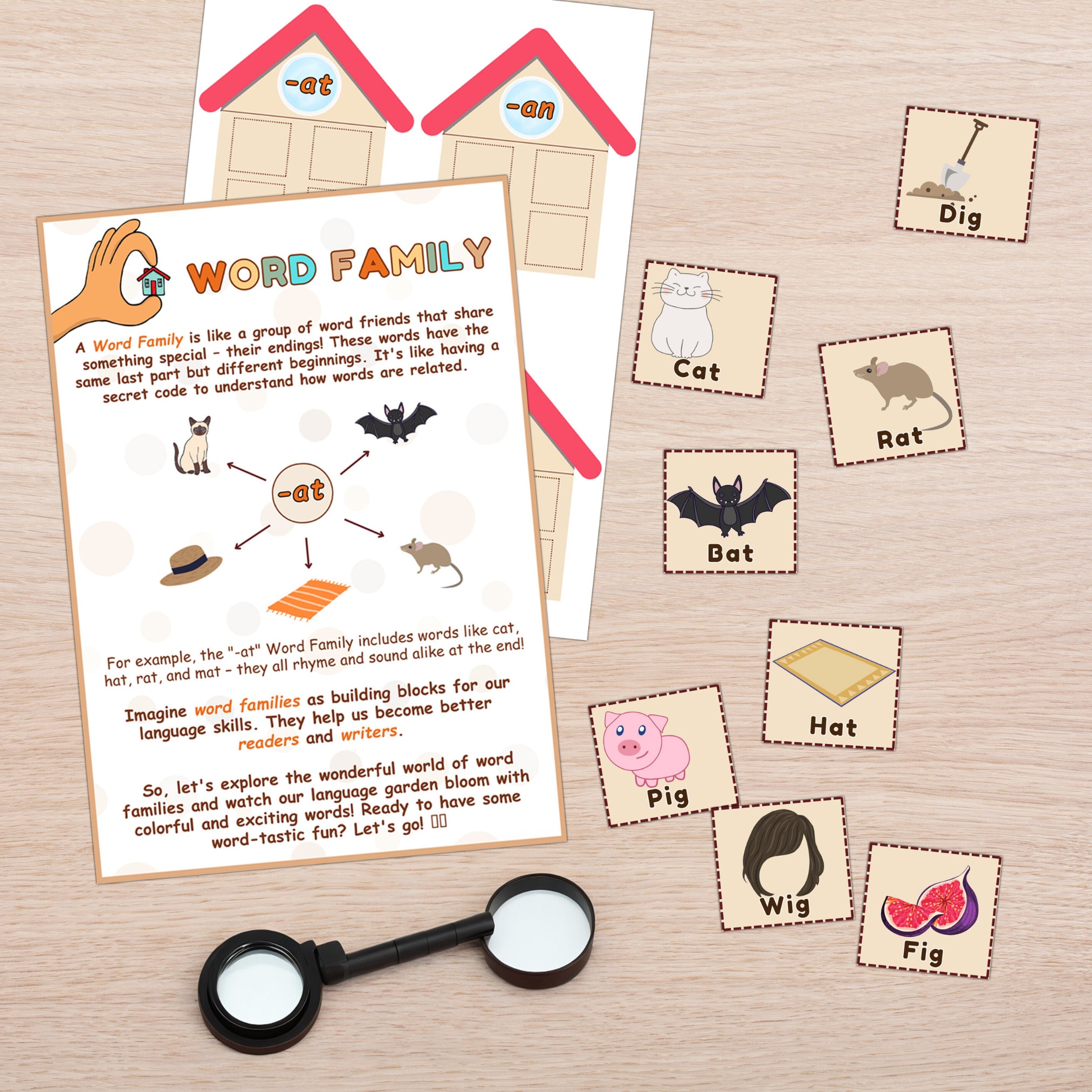 Word Family Activity Kids, Phonics Word Families, Rhymes Interactive ...