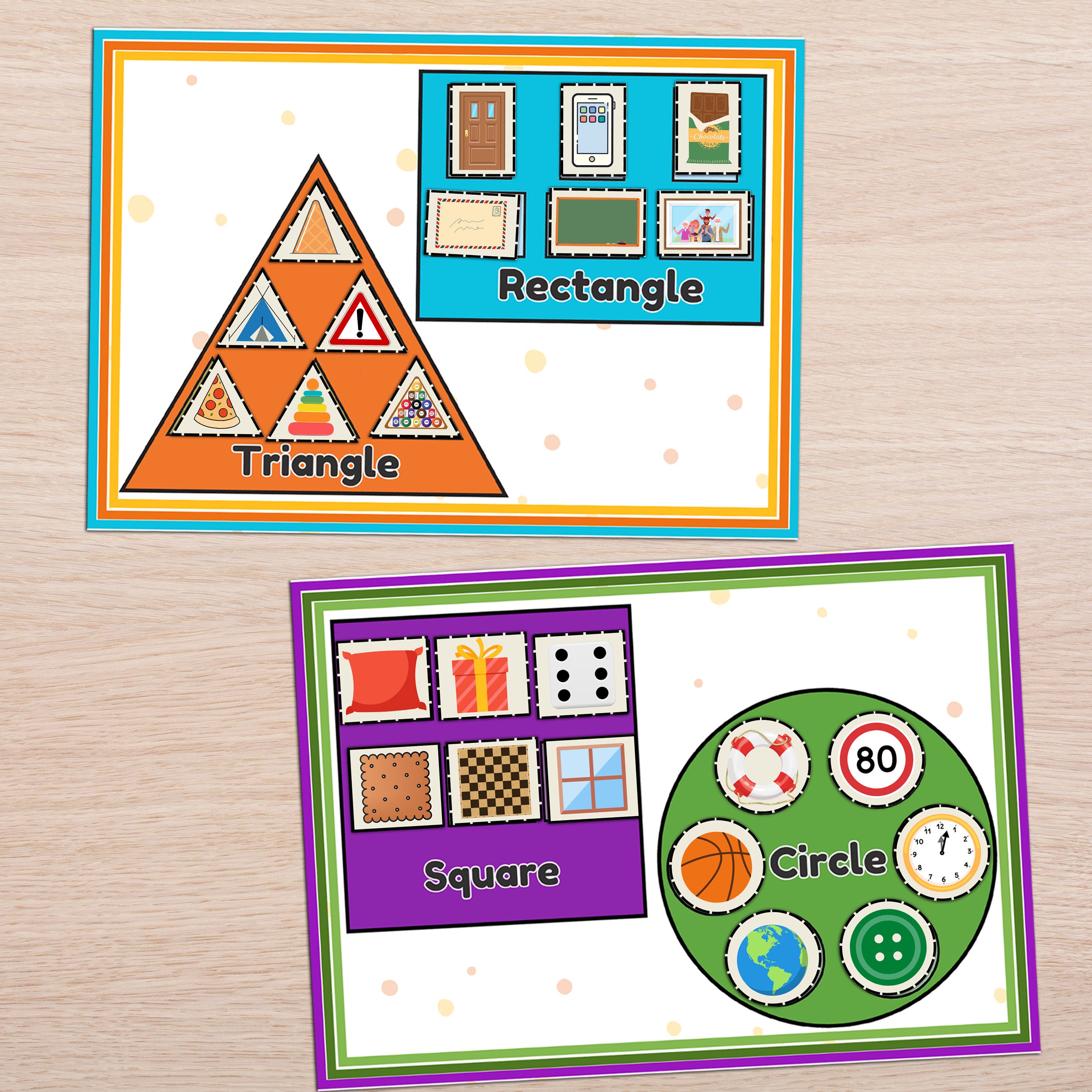 Shape Matching Activity & Flashcards for Kids/ Toddlers - Etsy