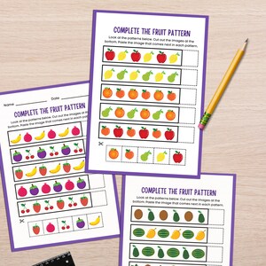 Fruits Printable Busy Book, Coloring Pages & Learning Binder for Kids ...