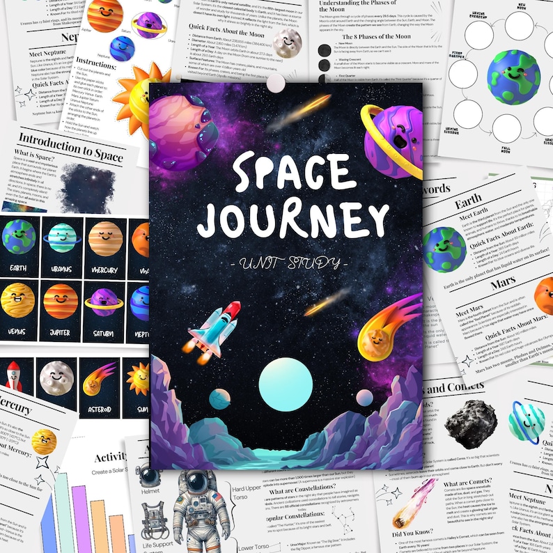Space Unit Study for Kids | Planets, Moon Phases, Astronauts & Solar ...