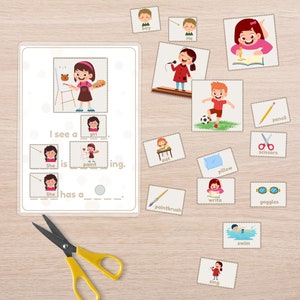 Sentence Building, Kid Activity Page, Homeschool Interactive Parts of ...