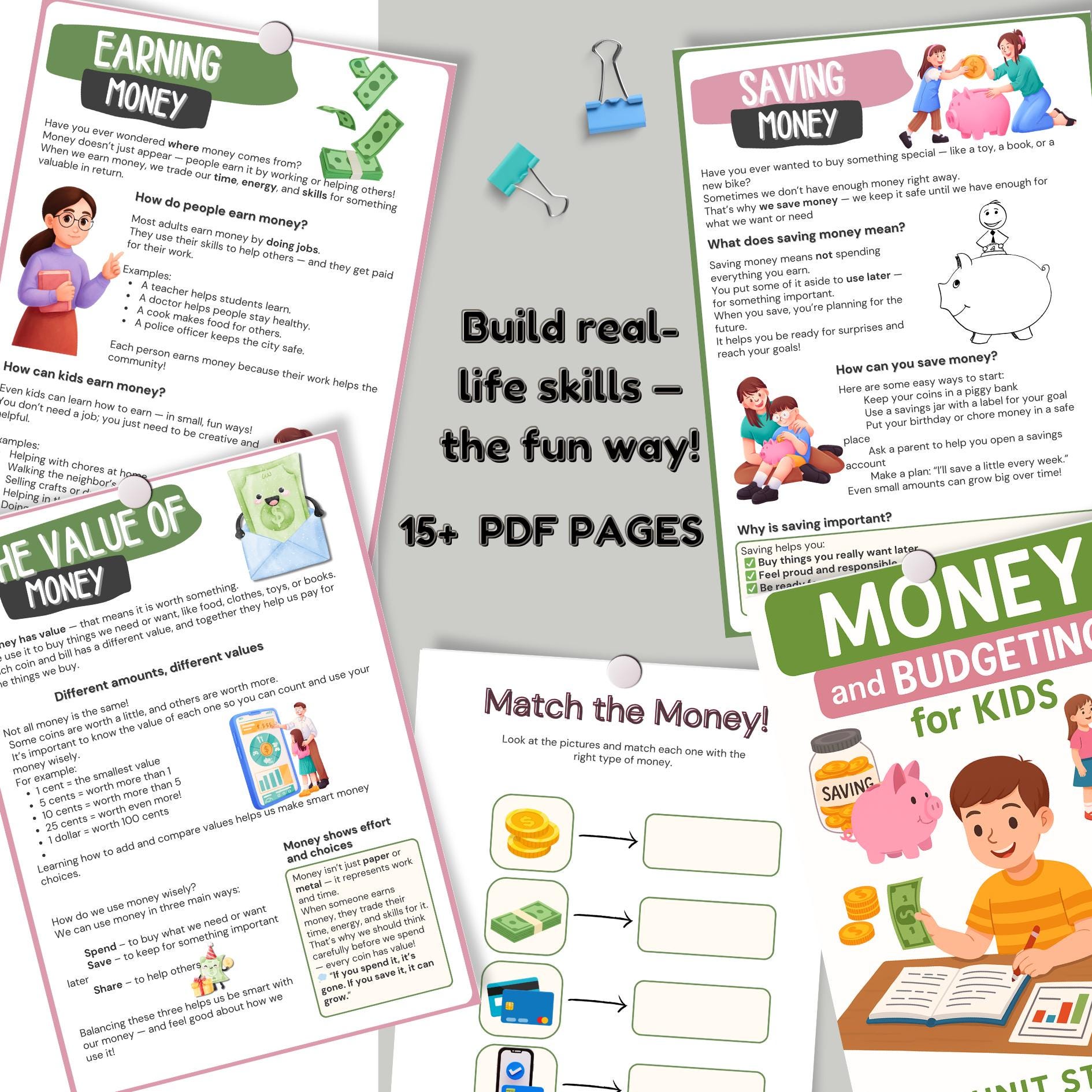 Money & Budgeting for Kids | Fun Financial Literacy Unit Study | Teach ...