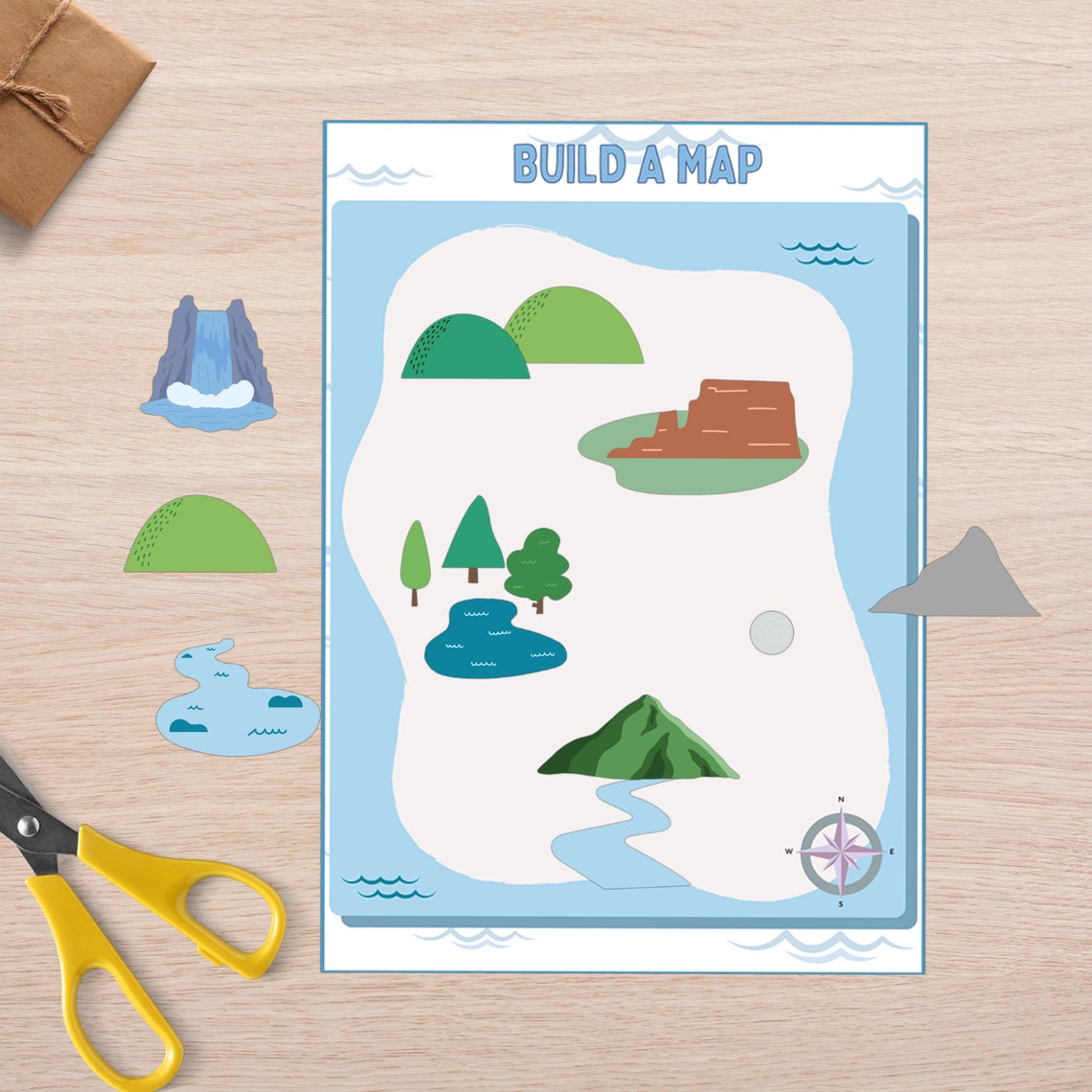 Bodies of Water Learning Kit: Flashcards & Matching Game (PDF Download ...