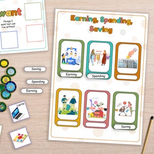 Kids Financial Education Bundle: Flashcards, Activities, Busy Pages ...