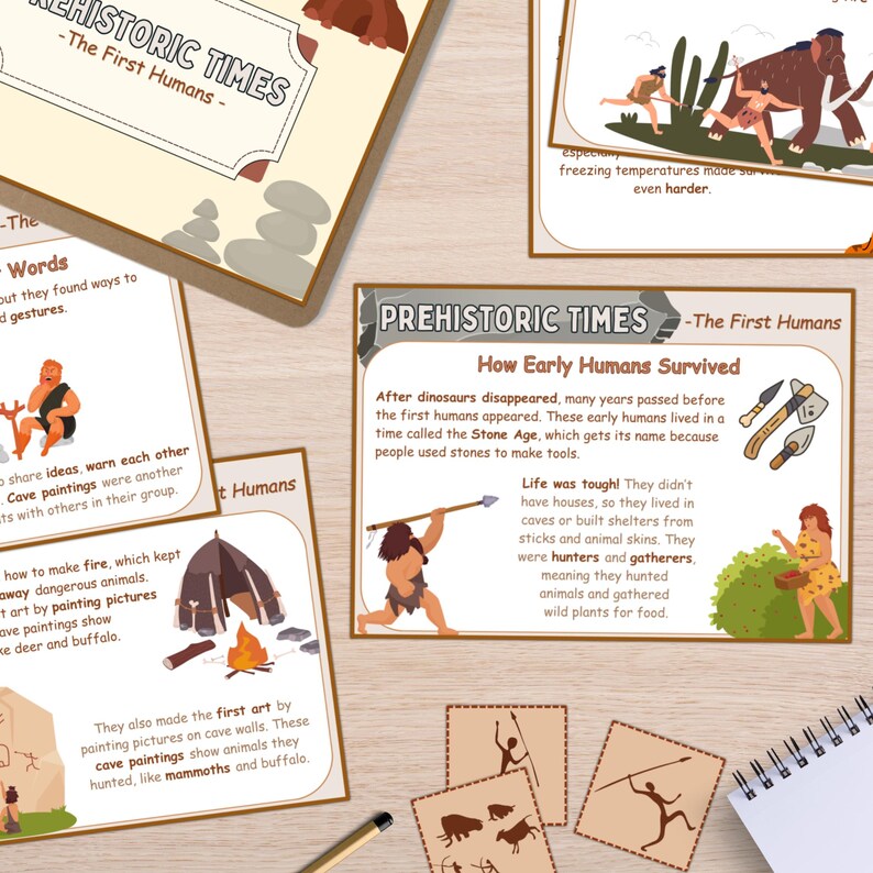 Stone Age Activity Sheets: Prehistoric History Lesson (printable PDF ...