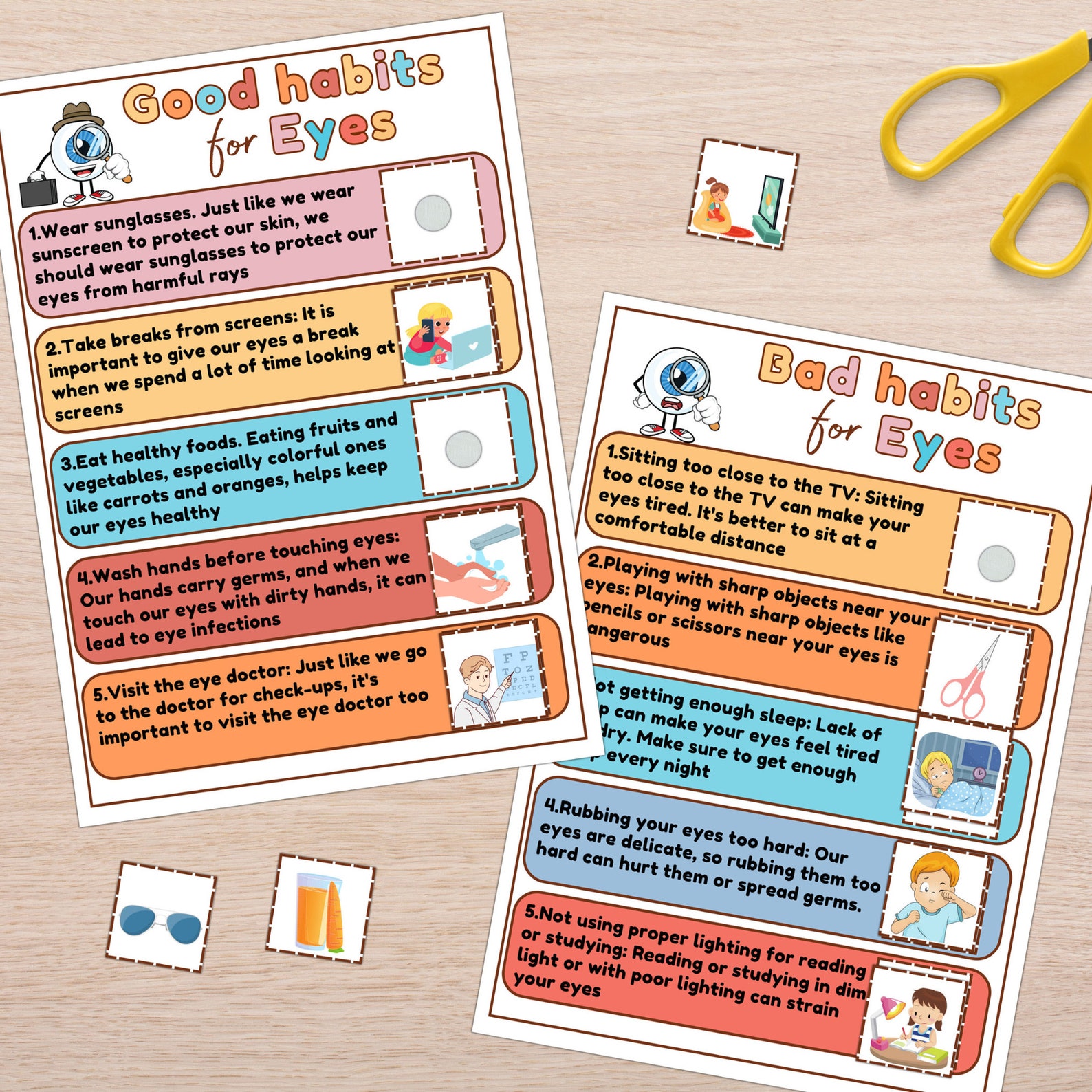 Human Eye Anatomy Printable Activity for Kids, Eye Organ Diagram ...