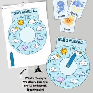 Weather Unit Study, Water Cycle, Weather Wheel Printable, Weather ...