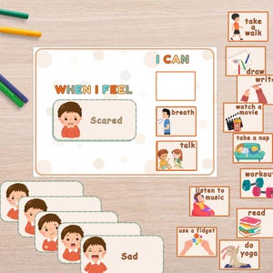 Emotion Management Activity Busy Page for Kids | Mental Health for Kids ...