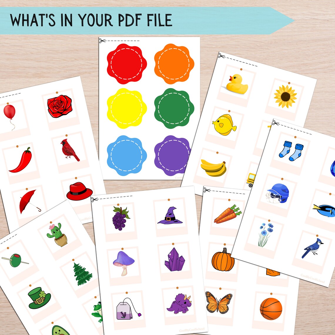 Printable Color Sorting Kid Activity, Cognitive Development Learning ...