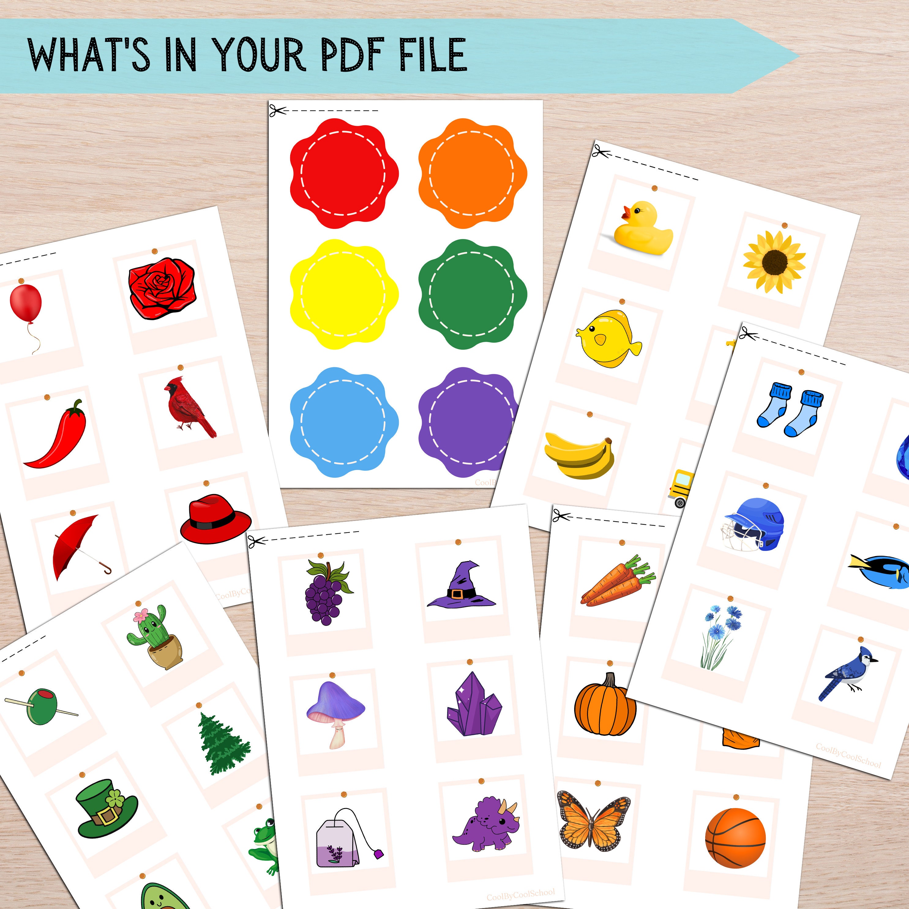 Printable Color Sorting Kid Activity, Cognitive Development Learning ...