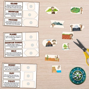 Landforms Kids Printable Activity Lesson, Geography Busy Pages Types of ...