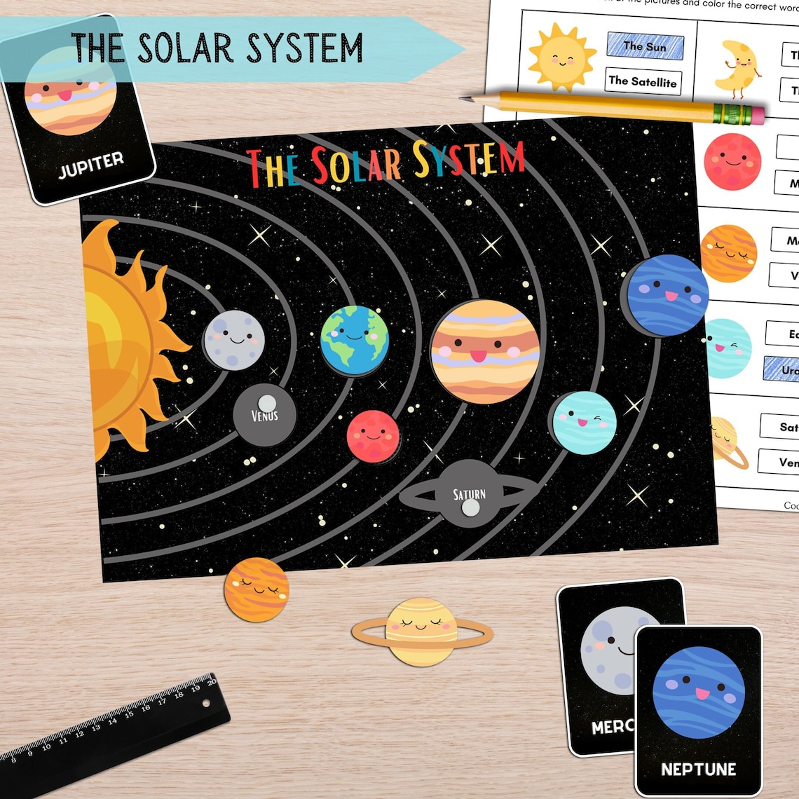 Solar System Educational Kit Printable Worksheets Activity - Etsy