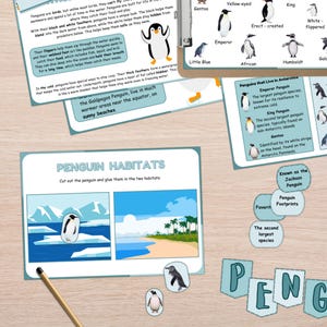 Penguins Unit Study, Winter Homeschool, Learning Materials, Nature ...