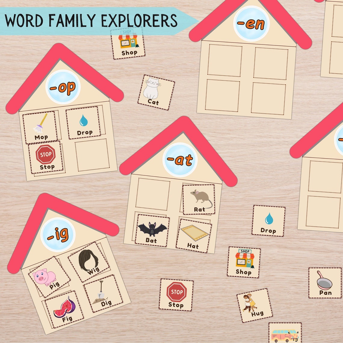 Word Family Activity Kids Phonics Word Families Rhymes - Etsy