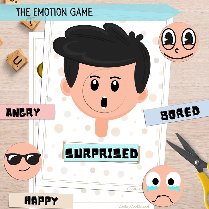 Emotions Activity for Boys Worksheets Kids Feelings Learning - Etsy