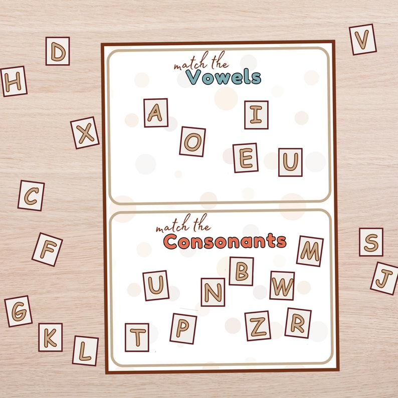 Vowels and Consonants Learning Kit Kids, Phonics Activity, Sound Walls ...