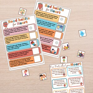 Heart Anatomy Printable Activity for Kids, Heart Diagram Matching Game ...