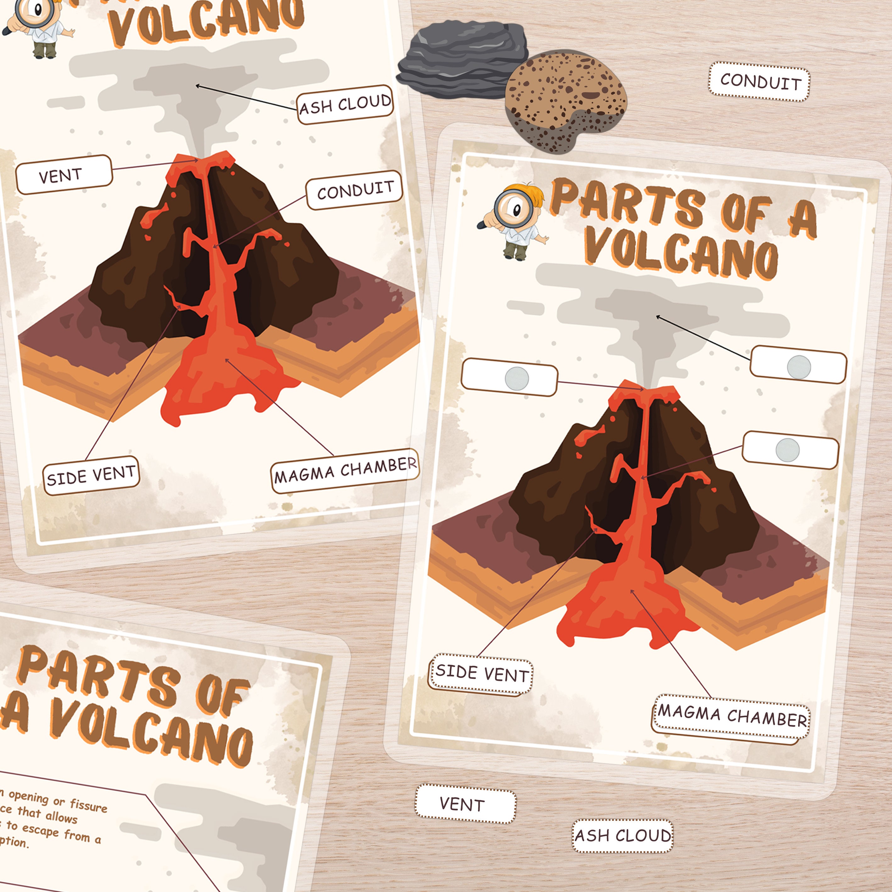 Volcano Activity Lesson Kids, Rocks Types Geology, Volcano Unit Study ...