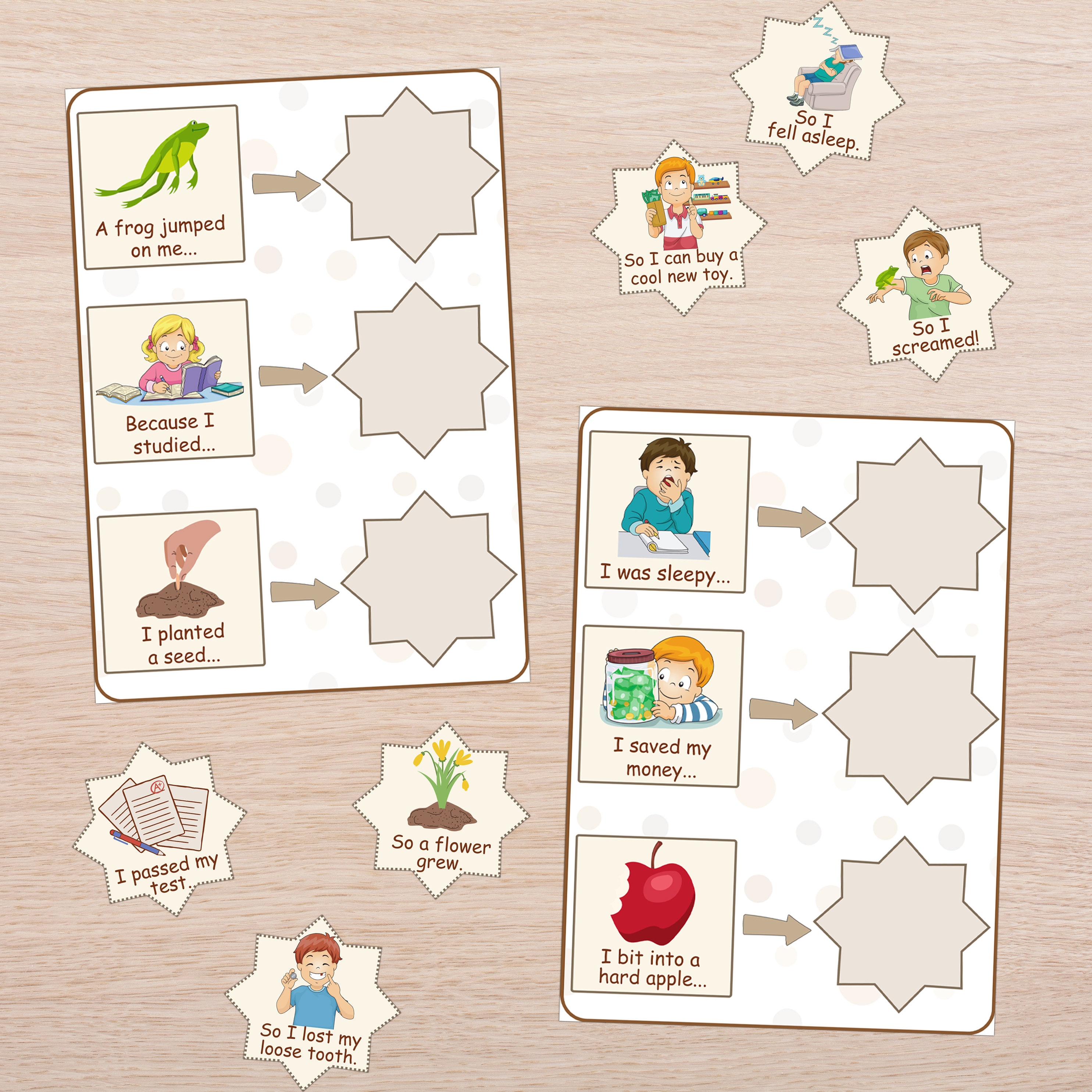 Cause and Effect Kids Learning Activity, Toddler Interactive ...