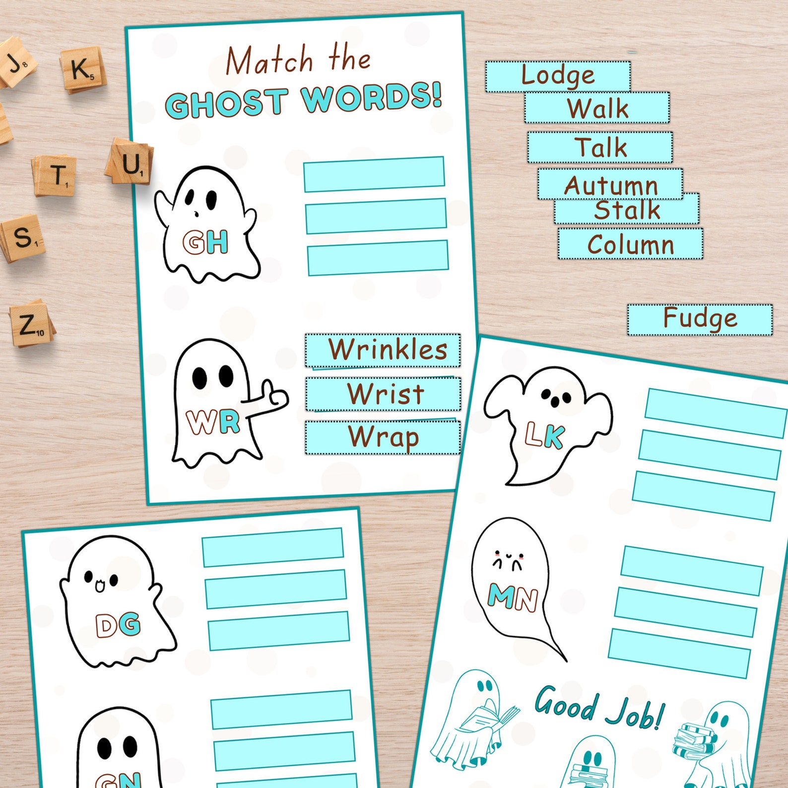 Ghost Letters Activity Lesson Kids, Phonics English Language, Silent ...