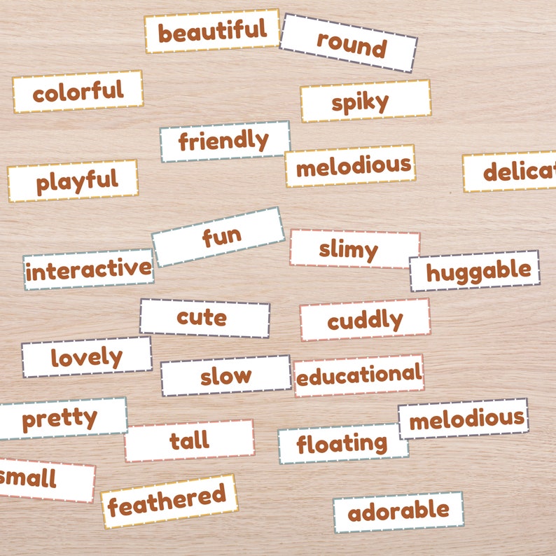 Adjective Kids Activity Page, Describe It, Parts of Speech, Interactive Vocabulary Building, Pre ...