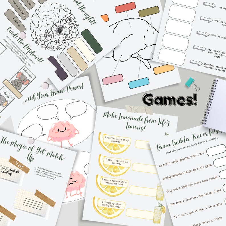 Growth Mindset Unit Study: SEL Activities for Kids, Self Growth ...