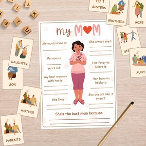 Family Activity Lesson: Flash Cards, Draw My Family (PDF Download A4 ...