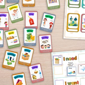 Kids Financial Education Bundle: Flashcards, Activities, Busy Pages ...