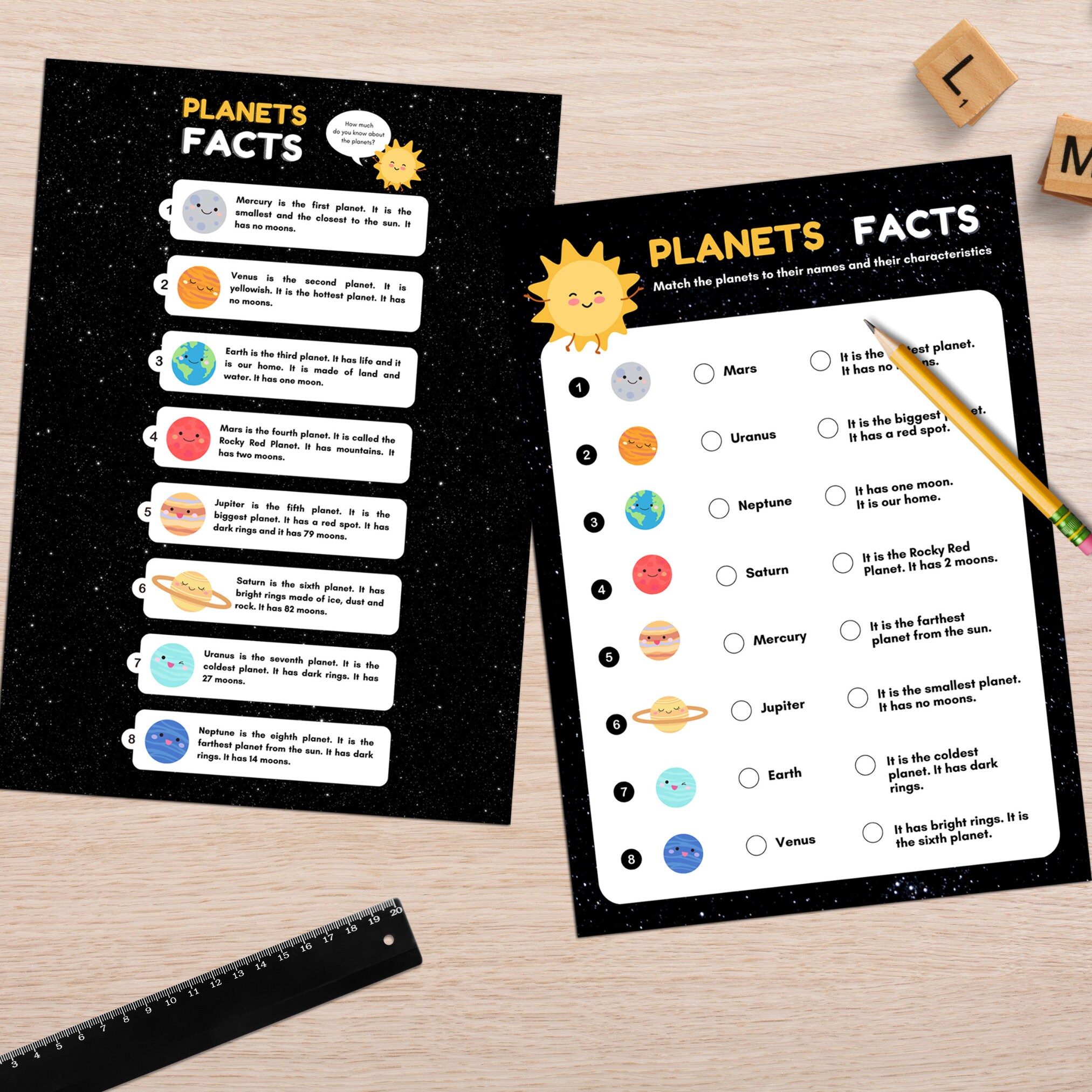 Solar System Educational Kit Printable Worksheets, Activity and ...