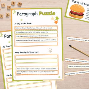 Paragraph Writing Lesson: Hamburger Model, Elementary Writing Game (PDF ...