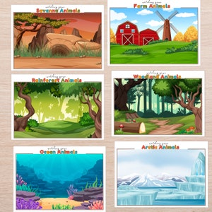 Animals Habitat Sorting Activity for Kids, Learning Animals for ...