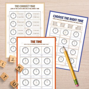 Learn to Tell Time Activity, Flashcards and Worksheets for Kids, Life ...