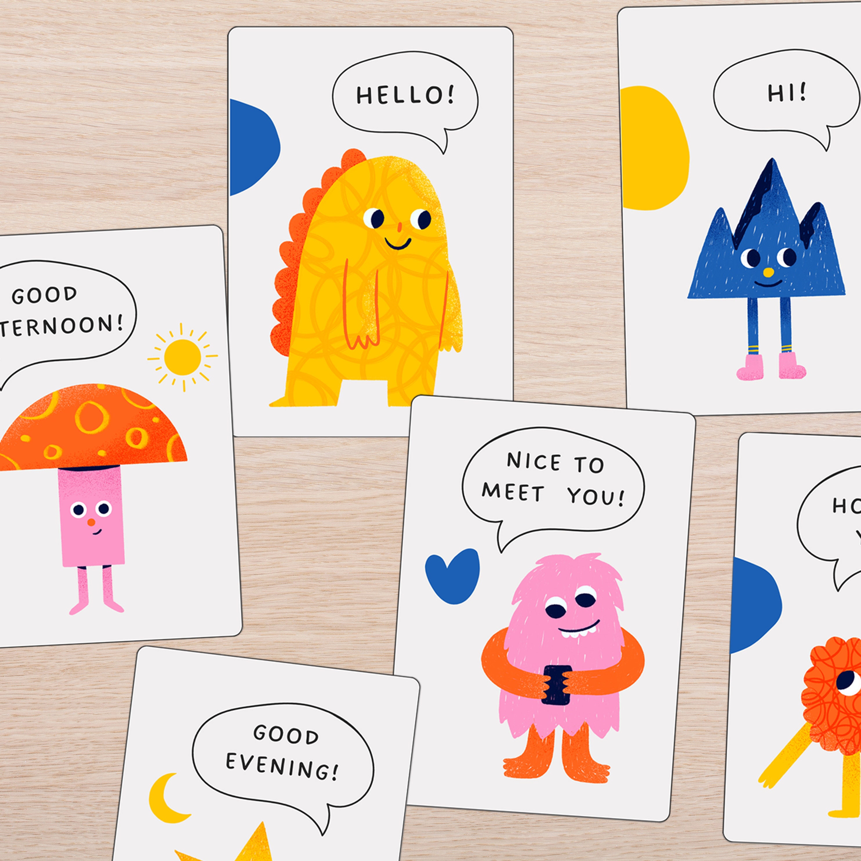 Greetings & Introductions Flashcards: Montessori Communication Skills ...