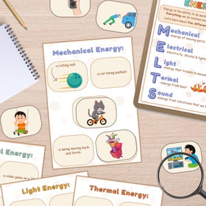 Forms of Energy Sorting Activity, Science Lesson for Kids, Montessori ...