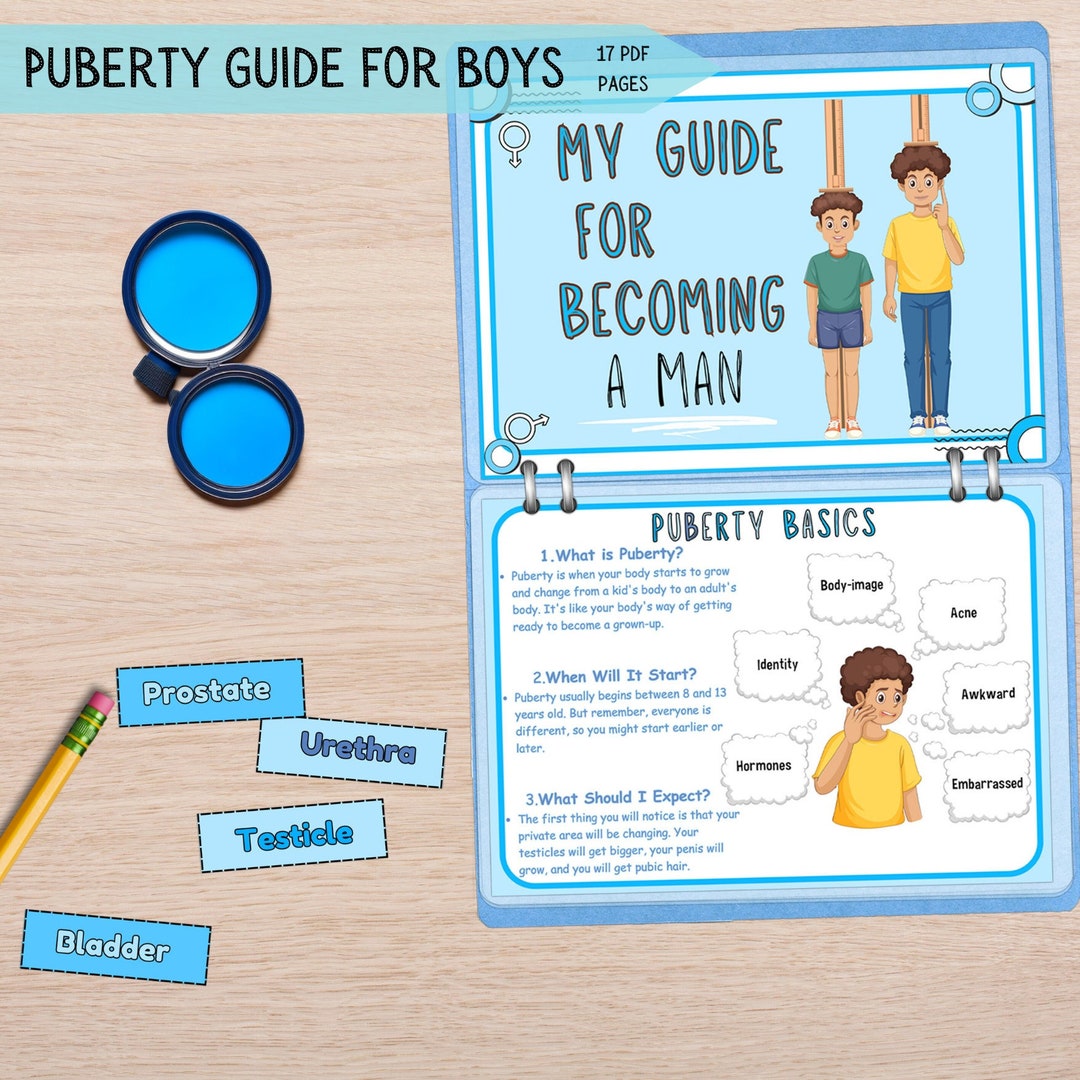 Boys Puberty Guide, Teenage Boy Book, Reproductive System, Autism, Boys ...