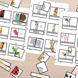 Printable Puzzles for Kids, Montessori Animal Activity, Educational ...