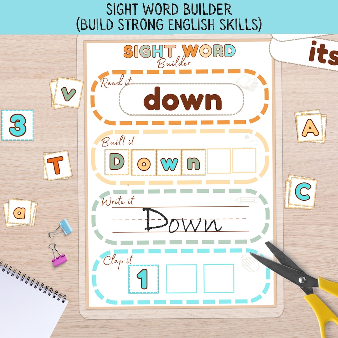 Fry Sight Words Learning Activity: Montessori Homeschool Spelling Game ...