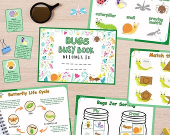 Spring Busy Book Printable, Quiet Book, Toddler Busy Books Activity ...